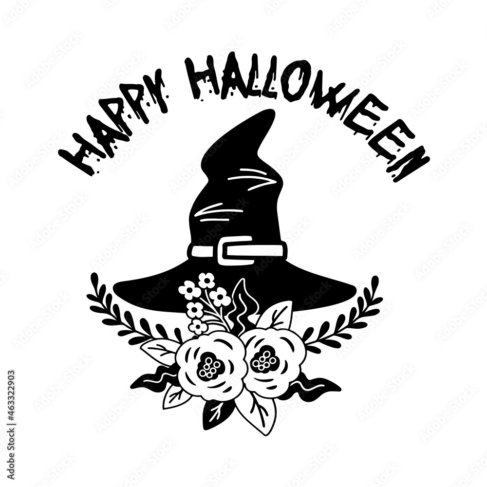 Halloween Logo #3 Scary Monster Demon Creepy Line Art Silhouette Design ...