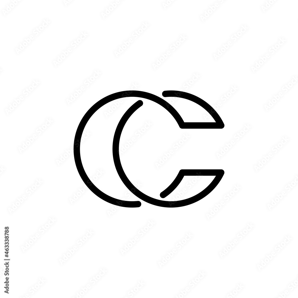 Logo C monogram modern letter, CC elegant business card emblem ...