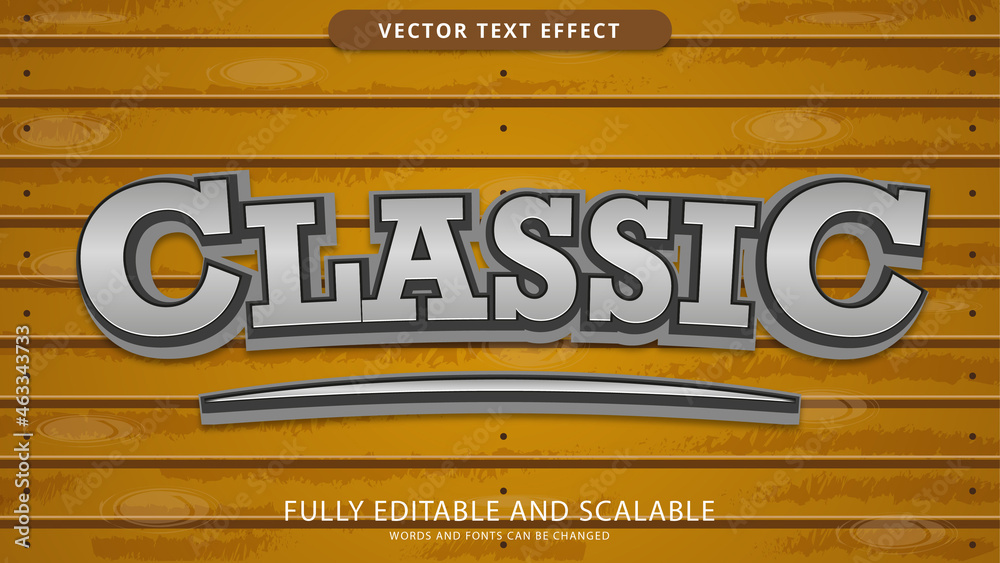 classic text effect edited eps file Stock Vector | Adobe Stock