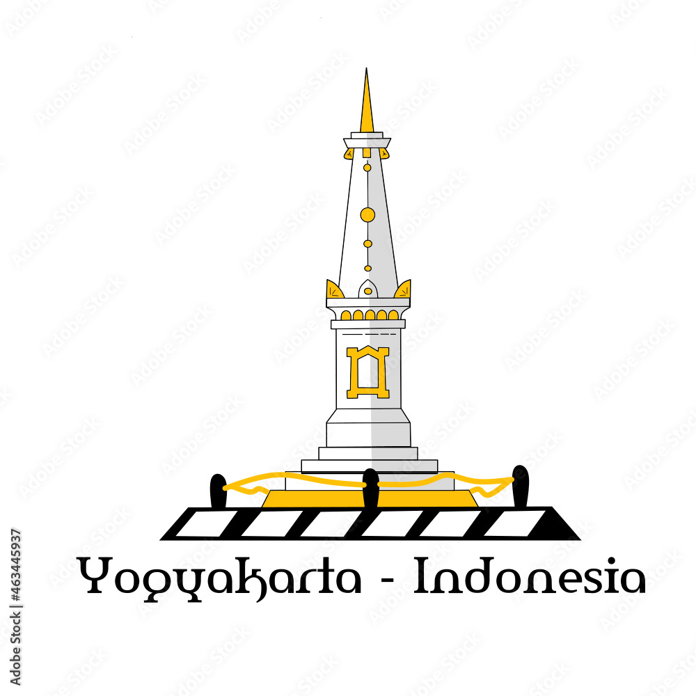 This is an illustrative icon of the city of Yogyakarta - Indonesia ...
