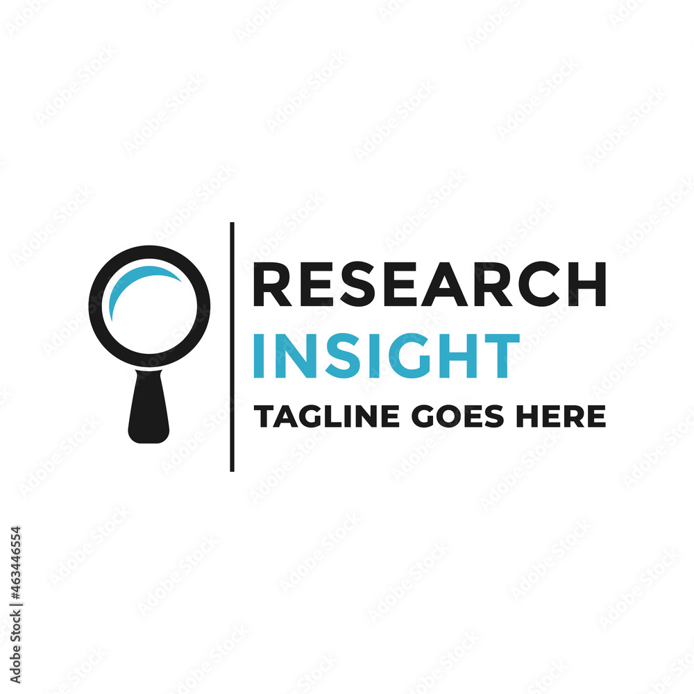 Research insight logo icon vector template. Research logo with simple ...