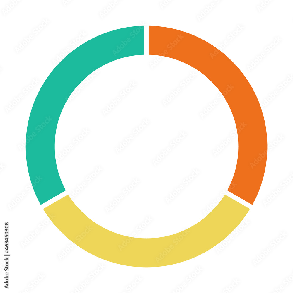 Infographic pie chart. Cycle presentation diagram 3 section. Vector ...