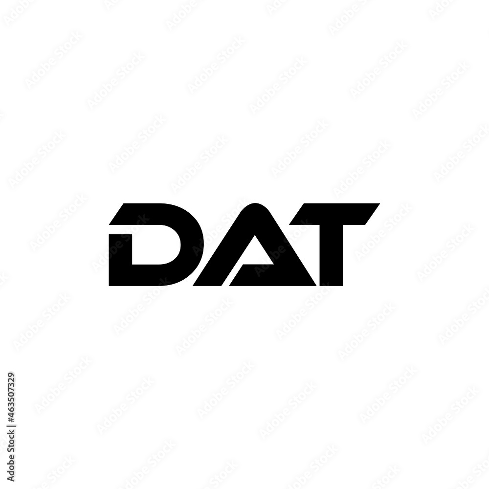 DAT letter logo design with white background in illustrator, vector ...