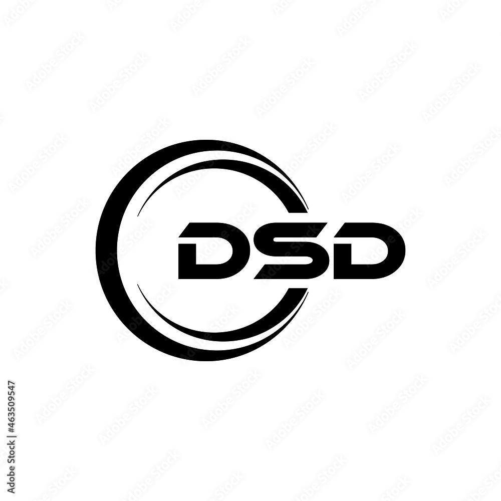 DSD letter logo design with white background in illustrator, vector ...
