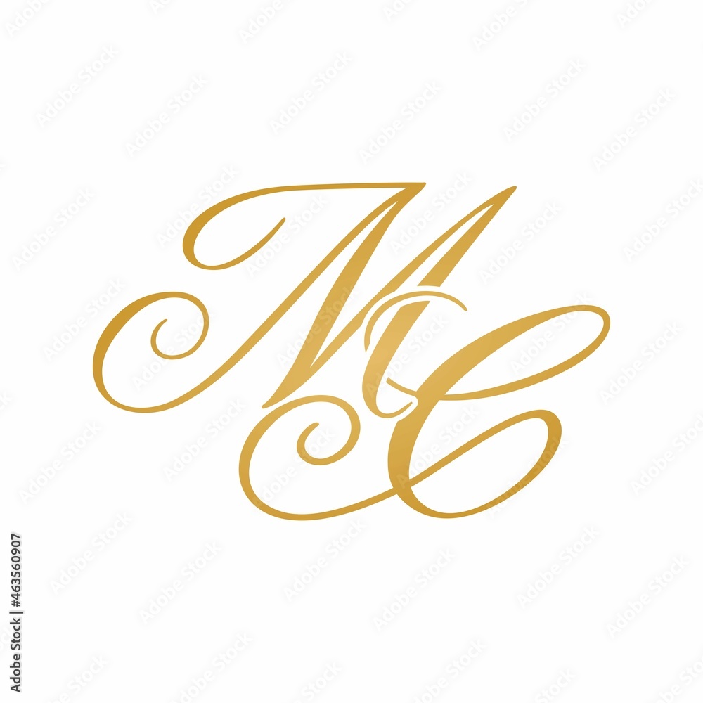 MC initial monogram logo Stock Vector | Adobe Stock