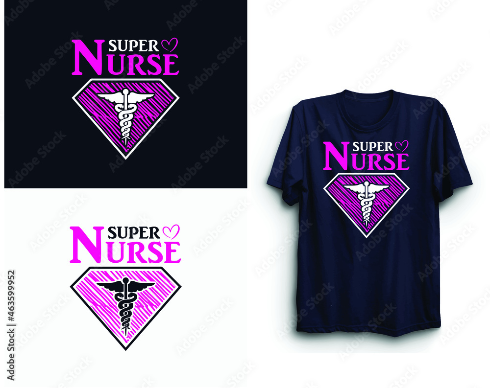 Super Nurse - T-shirt Design, Medical symbol with superman sign ...