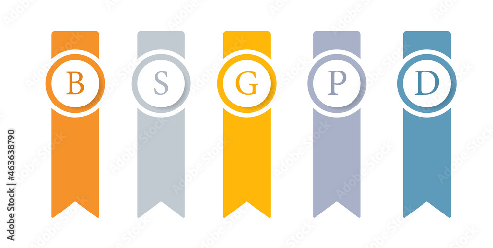 Bronze Silver Gold Platinum Diamond levels icon set. Clipart image ...