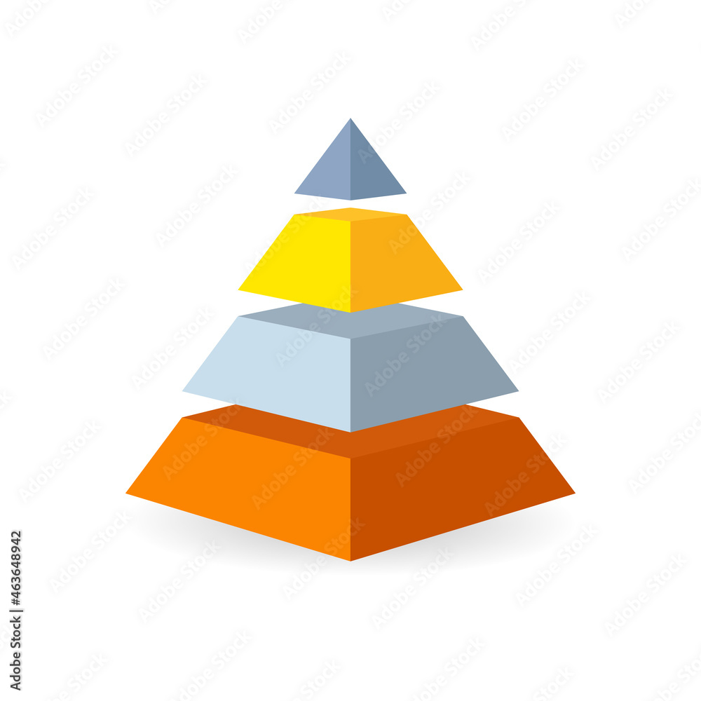 Bronze Silver Gold Platinum 3d pyramid diagram. Clipart image Stock ...