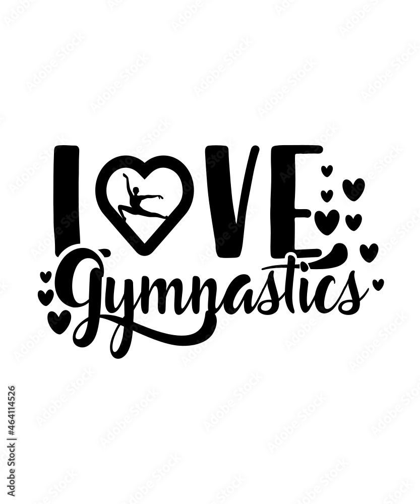 Image vectorielle Stock Gymnastics Vibes svg, Gymnastics Fan svg ...