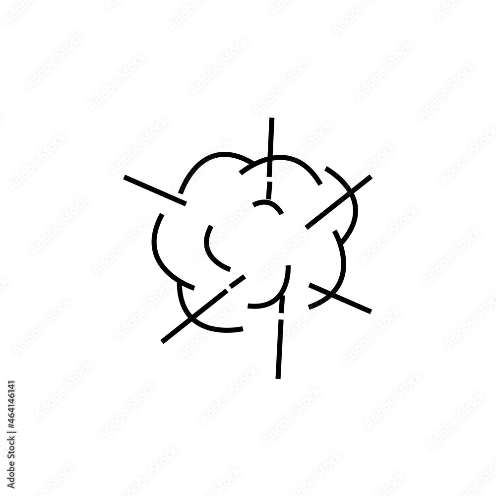 Explosion icon isolated on white background. Trendy explosion icon in ...