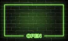 Green Neon Open Sign Free Stock Photo - Public Domain Pictures