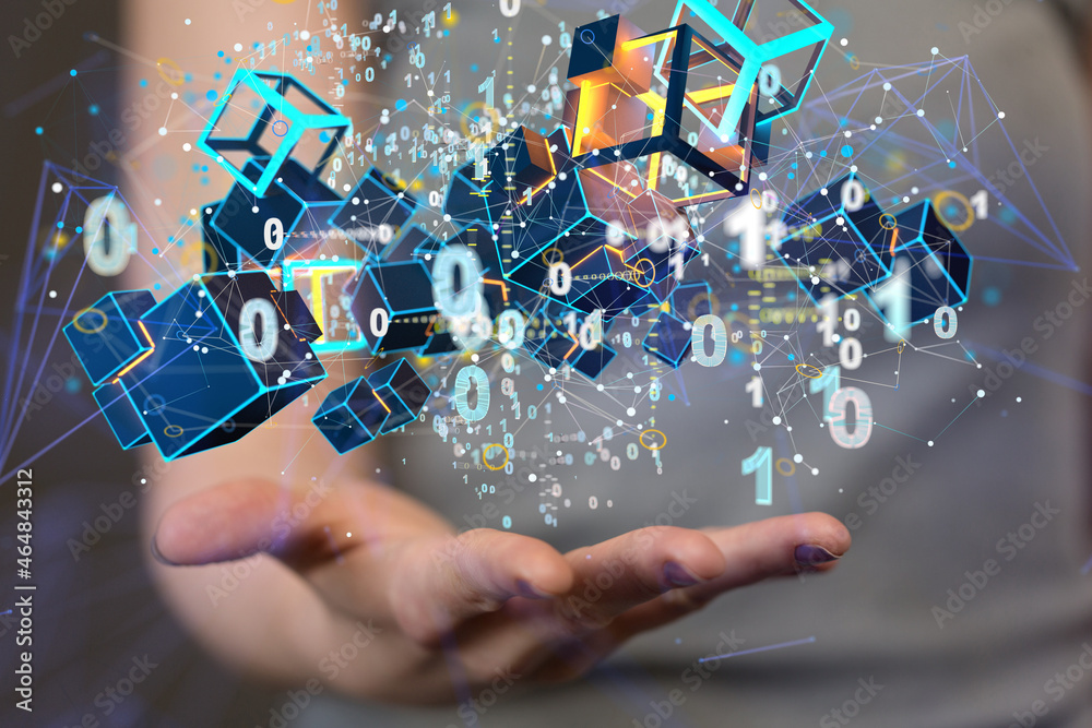 data Internet infrastructure concept. Abstract technology background ...