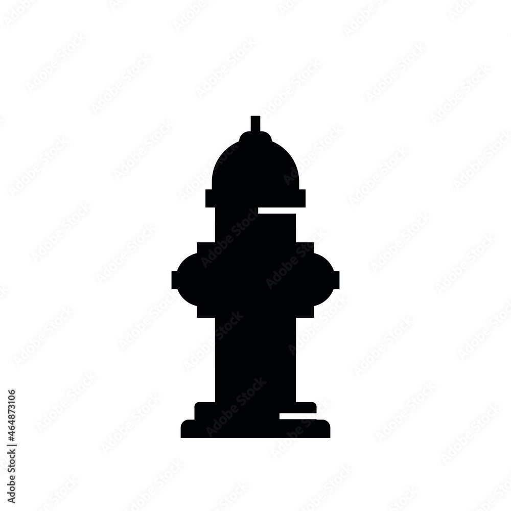 Hydrant informational sign. Safty label. Equipment Silhouette and text ...