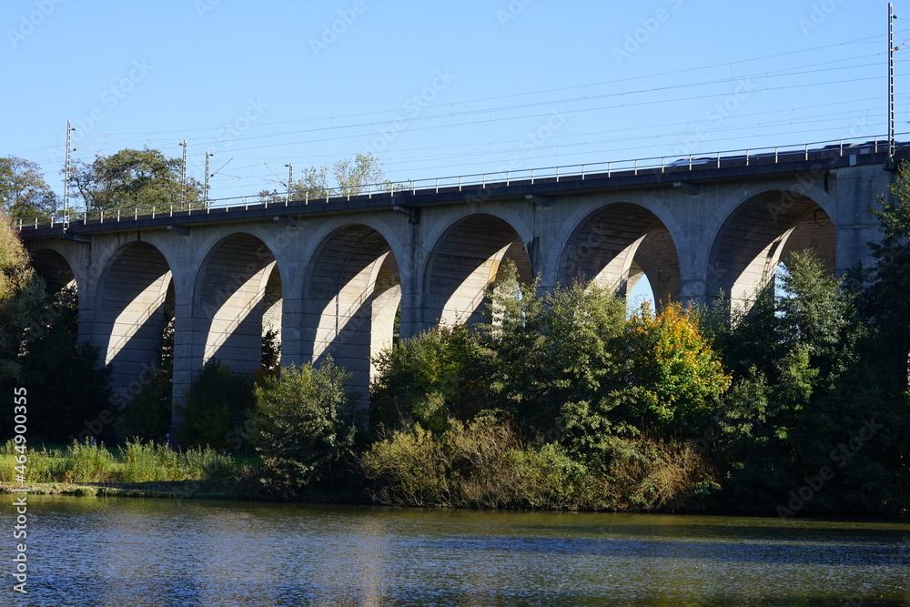the Viadukt in Bielefeld at the lake,bridge, river, architecture, water ...