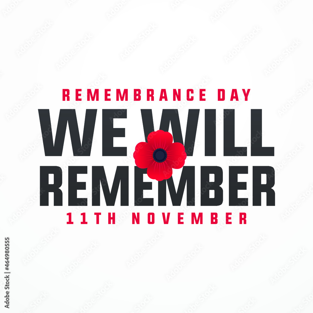 remembrance day 11th november, lest we forget modern creative banner ...