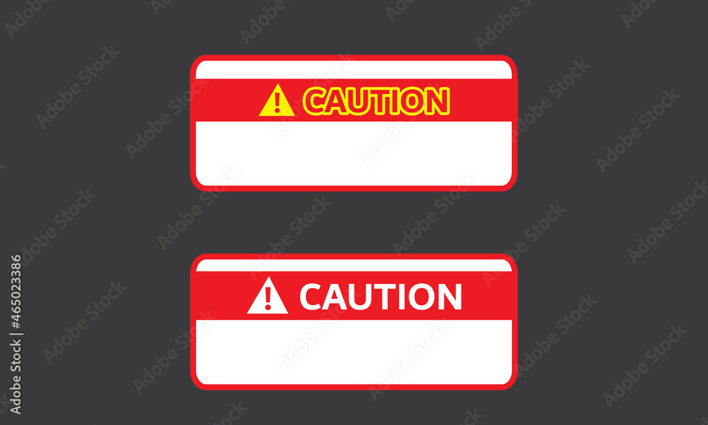 Warning square frame Be aware of potential dangers yellow and white ...