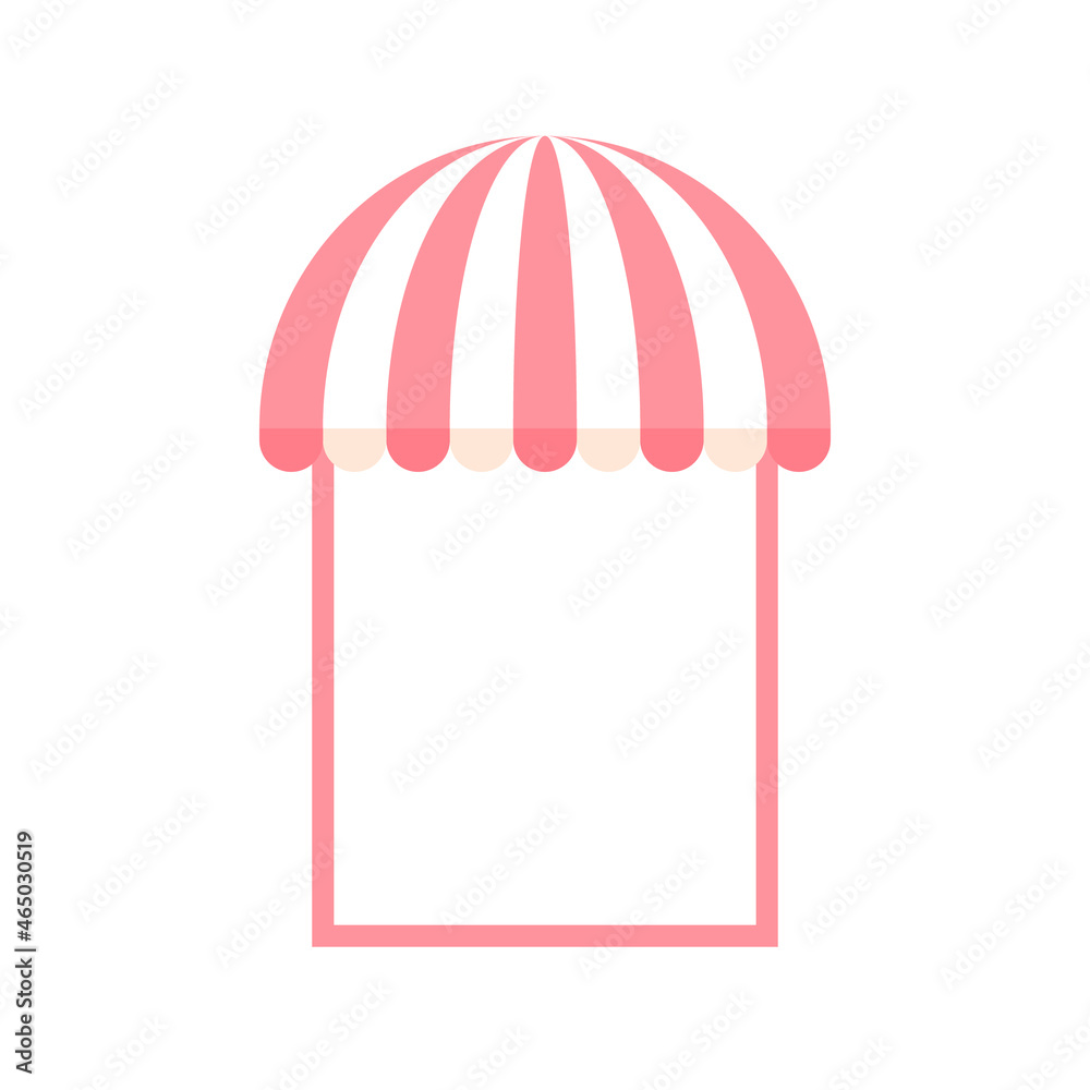 Bakery dome shape awning icon. Clipart image isolated on white ...