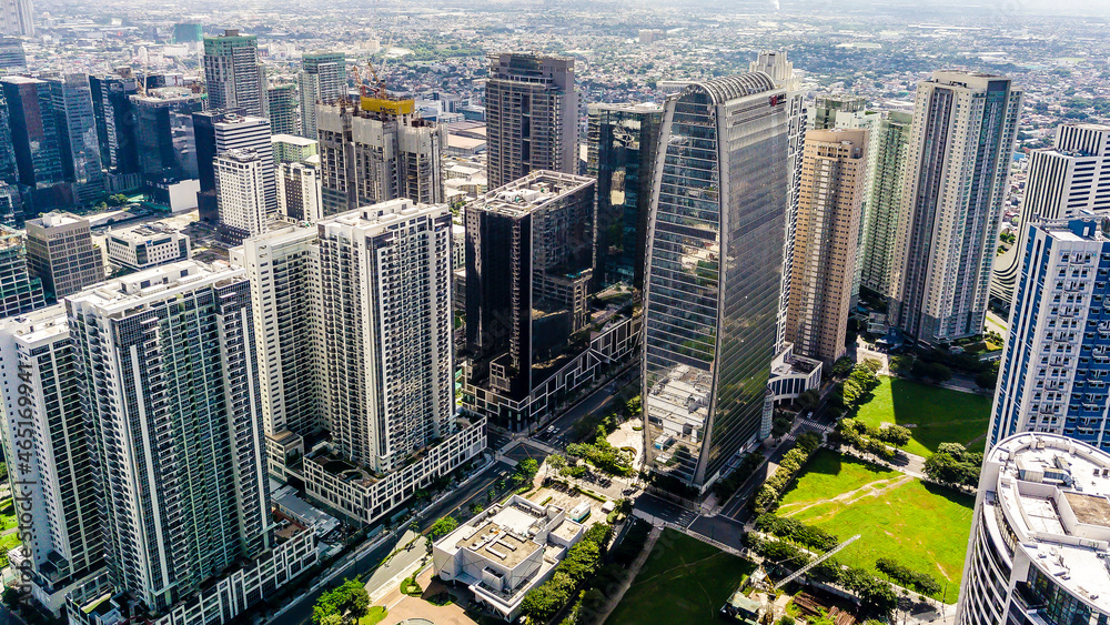 Taguig, Metro Manila, Philippines - The BGC skyline during a clear ...