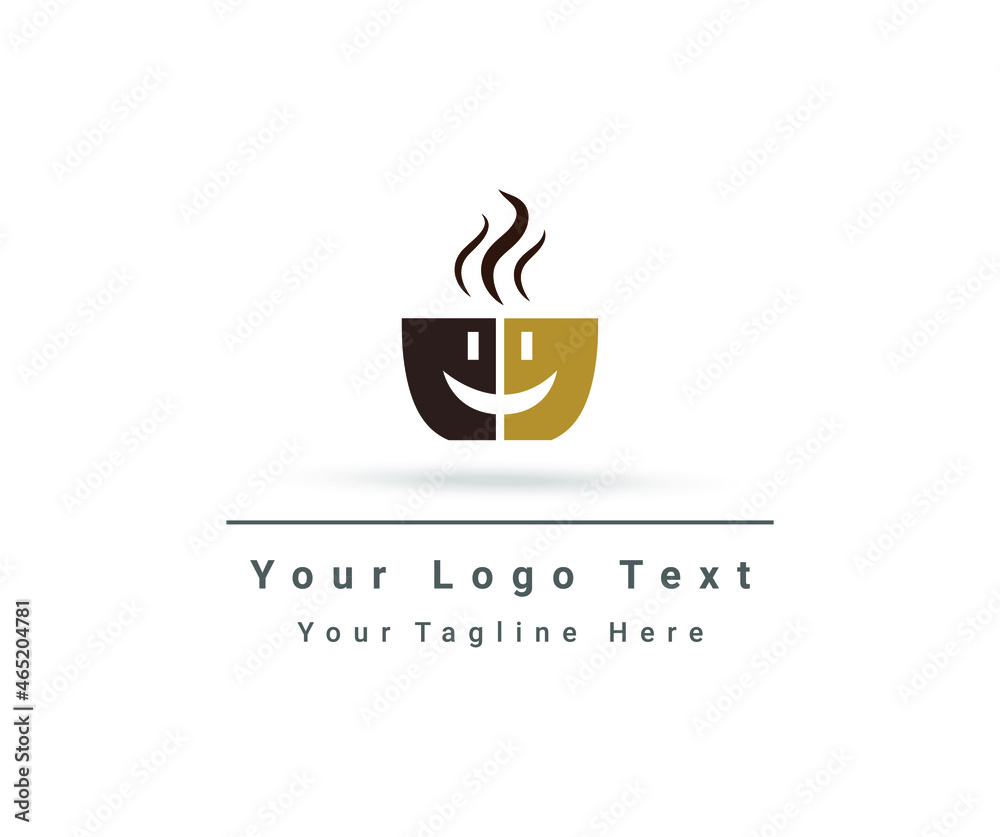 initial letter CC Coffee logo, coffee cup logo design. with a ...