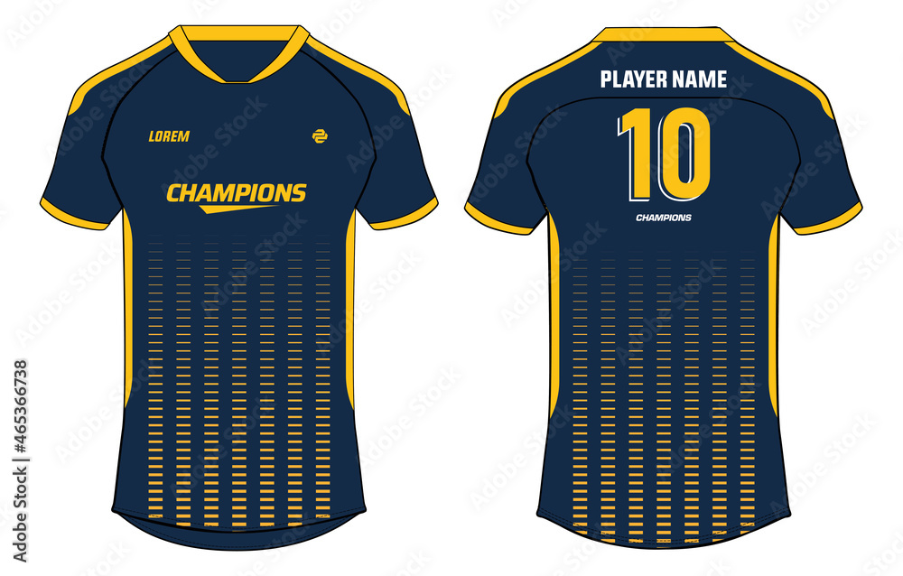 Sports jersey t shirt design concept vector template, geometric Stripe ...