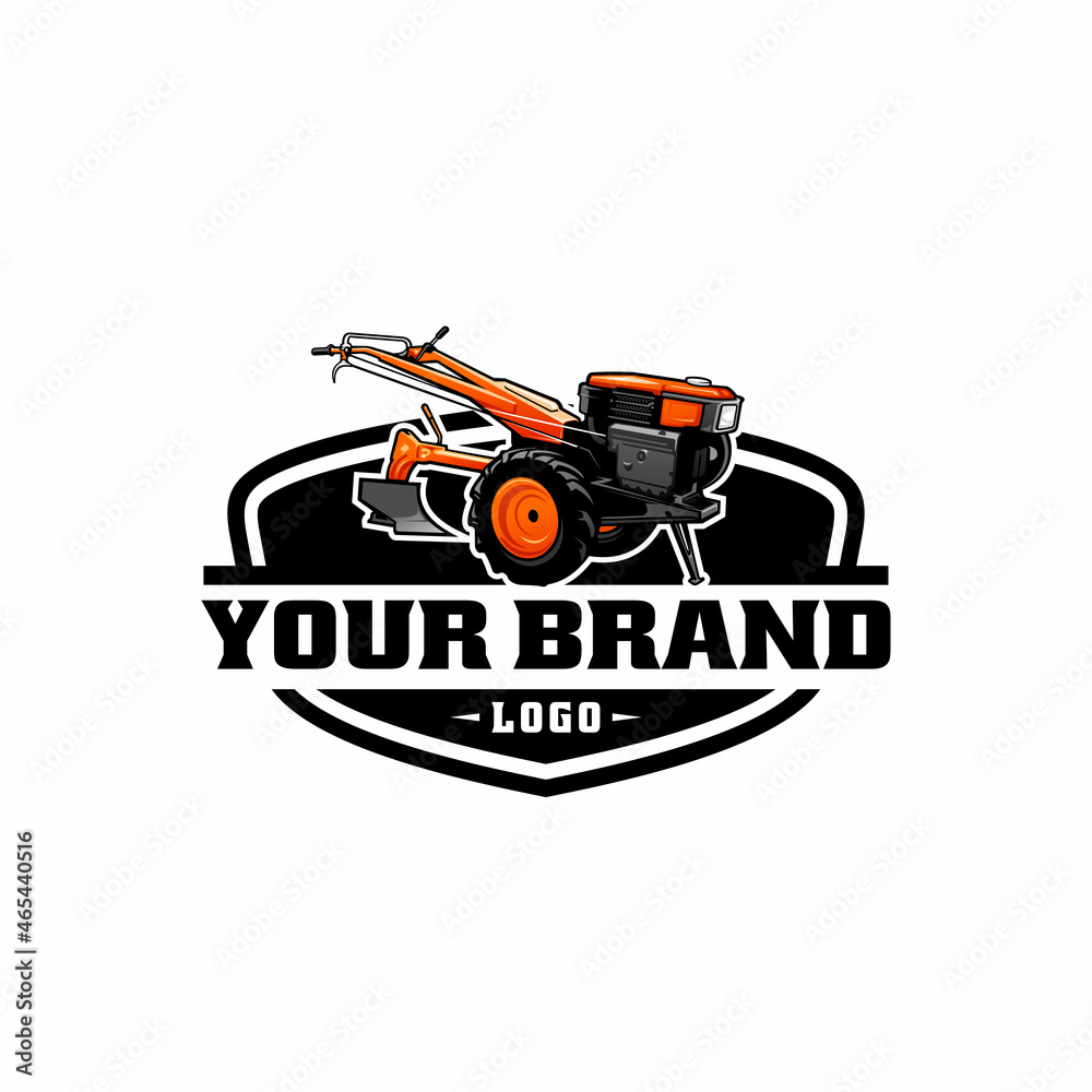 hand tractor isolated logo vector Stock Vector | Adobe Stock