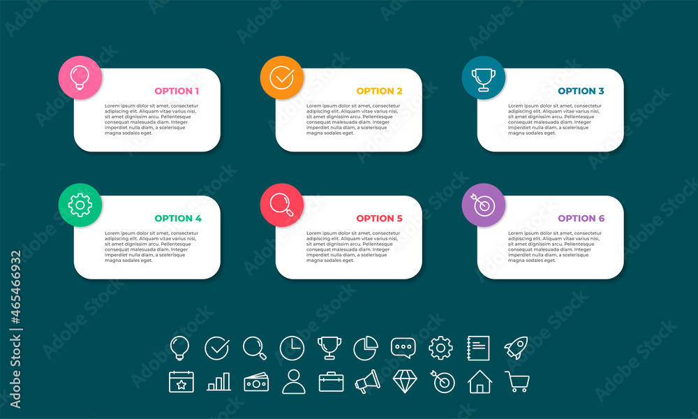 list infographic template design . option infographic template design ...