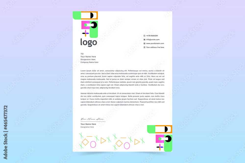 Letterhead Design Simple Minimalist And Creative. Business Style ...