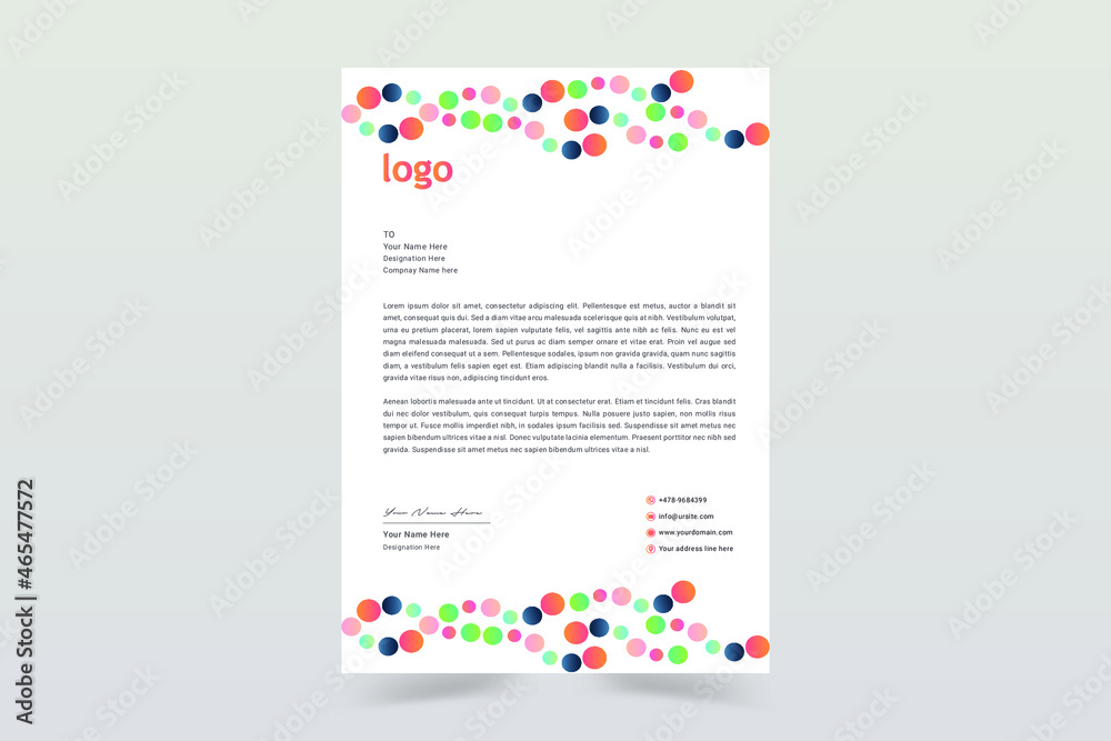 Letterhead Design Simple Minimalist And Creative. Business Style ...