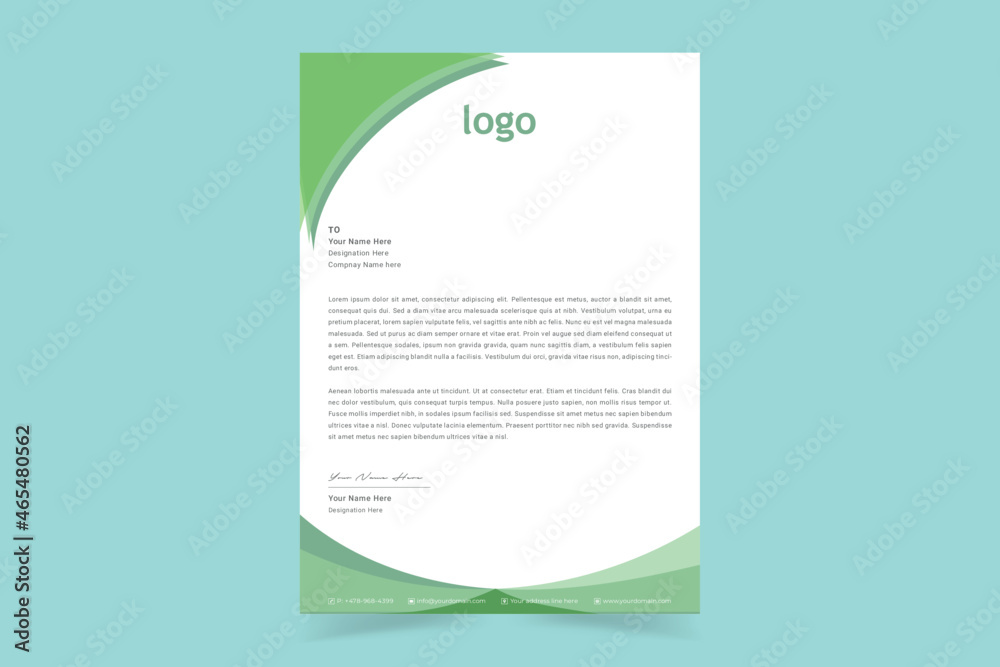 Clean Modern Letterhead Template. Simple creative Letter Head Template ...