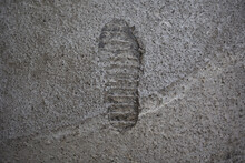 Construction Footprints In Cement Free Stock Photo - Public Domain Pictures