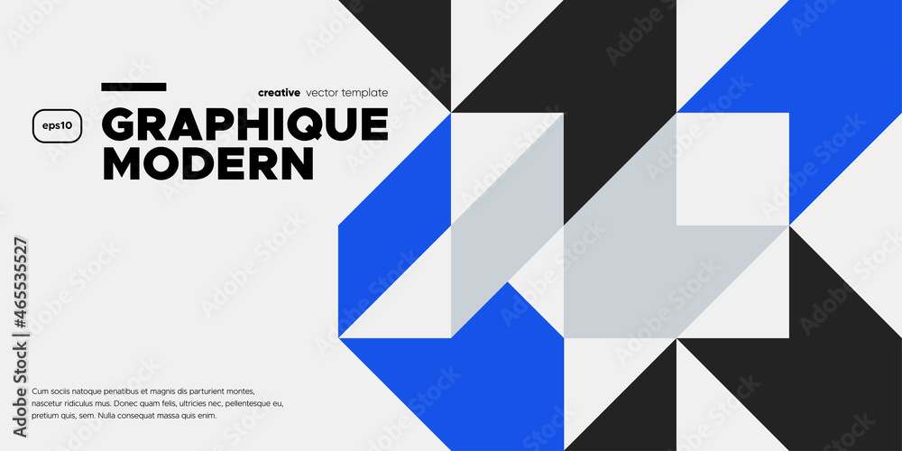 Modern geometric presentation template. Minimal vector banner. Stock ...