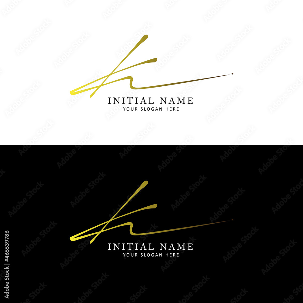 k initial letter signature logo or handwritten logo monogram Stock ...