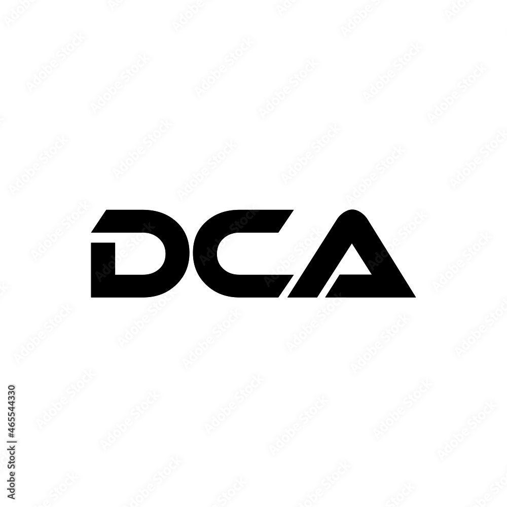 DCA letter logo design with white background in illustrator, vector ...