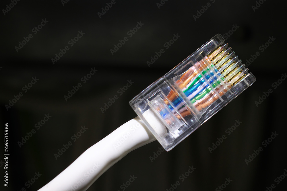 RJ45 twisted pair cable pinout Stock Photo | Adobe Stock