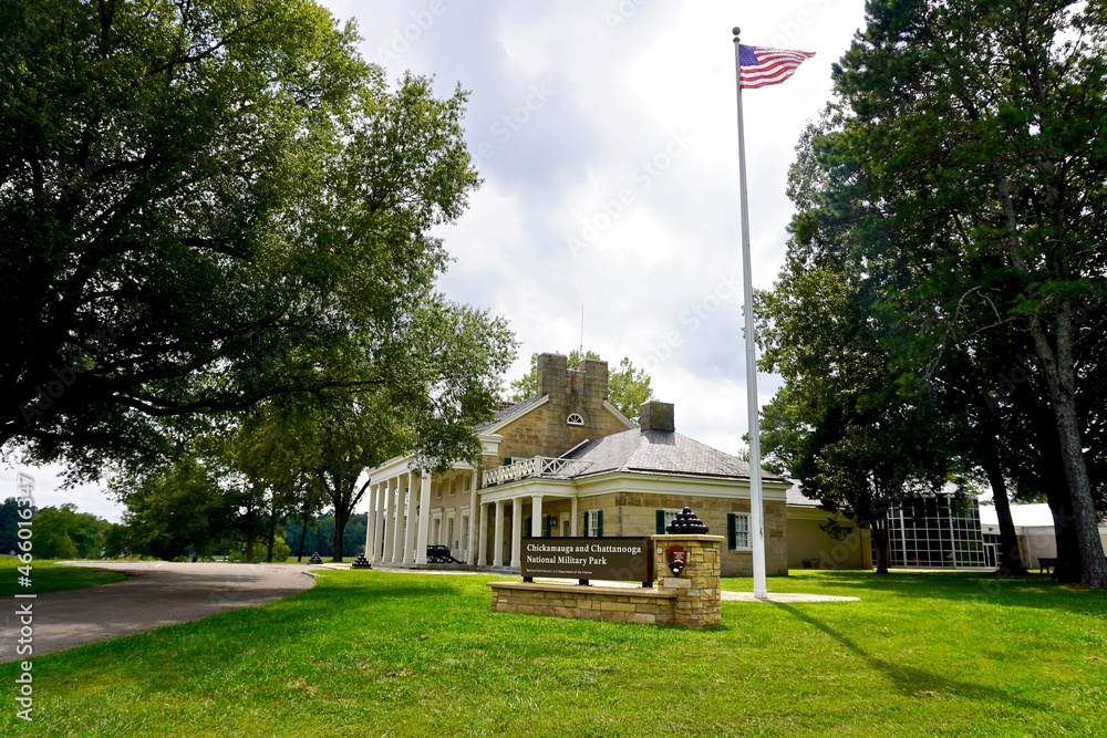 Chickamauga Battlefield Visitor Center at Chickamauga and Chattanooga ...