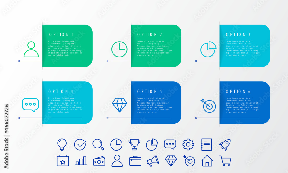 list infographic template design . option infographic template design ...