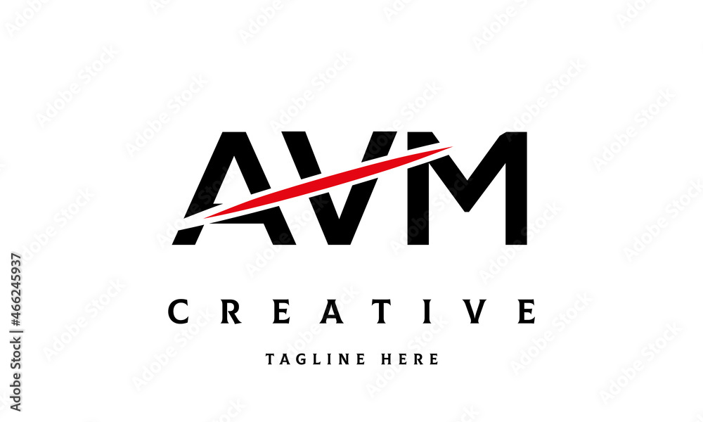 AVM creative cut three latter logo Stock Vector | Adobe Stock