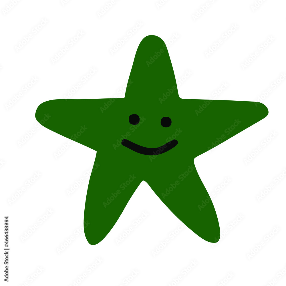 Cute vector star clip art. Hand drawn doodle illustration. Cartoon clip ...