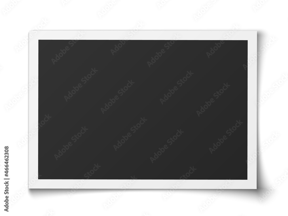 Frame photo portrait. Blank vintage realistic camera picture for paper ...