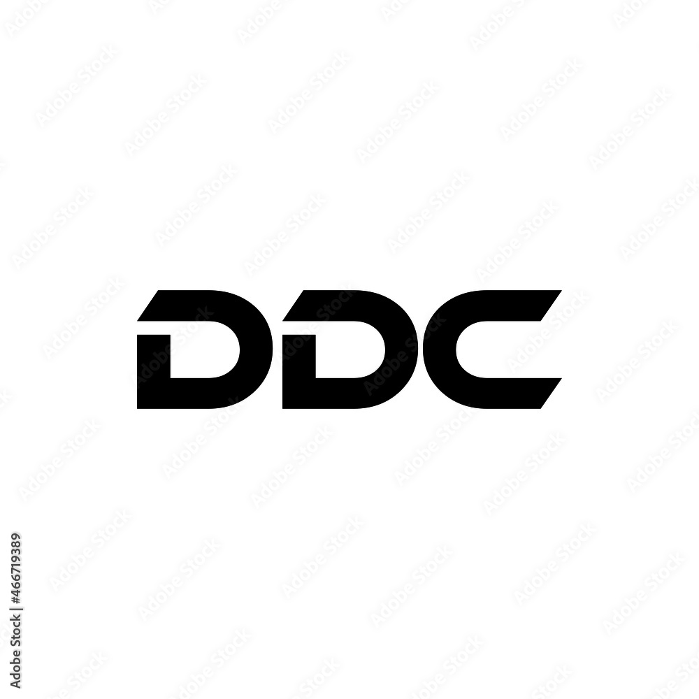 DDC letter logo design with white background in illustrator, vector ...