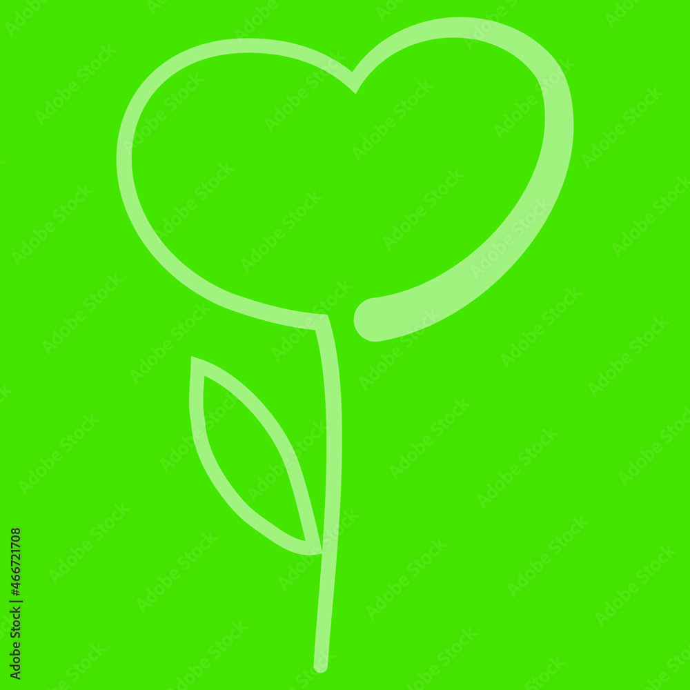 Fiore logo stilizzato Simbolo Concetto Green Stock Vector | Adobe Stock