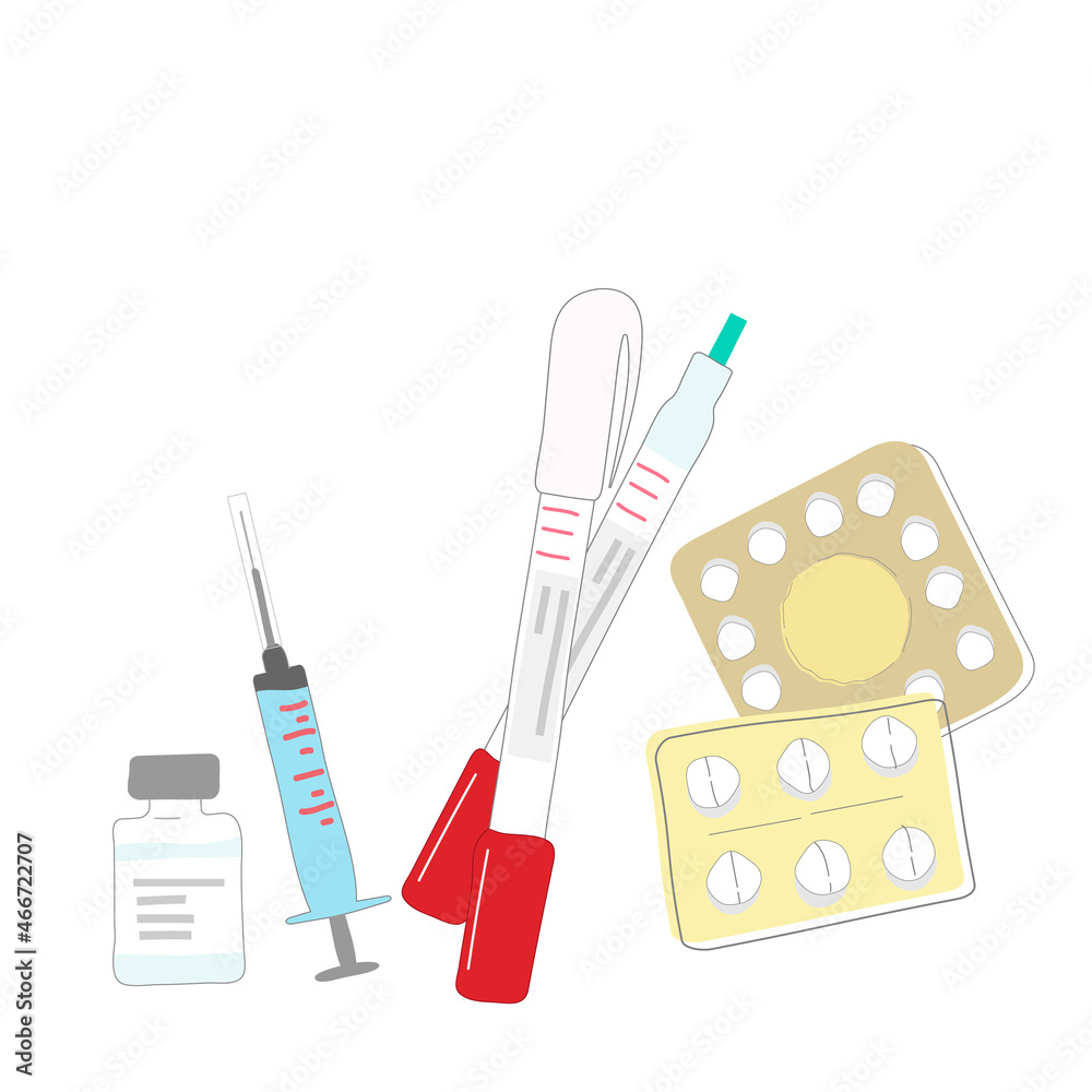 vector illustrations for gynecology. In vitro fertilization treatment ...