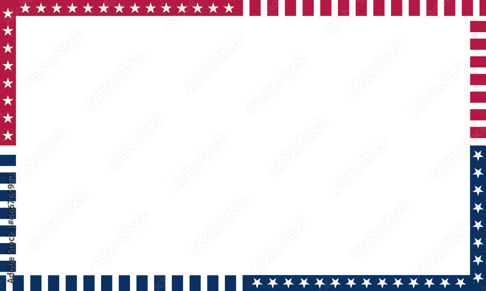 Patriotic border divider american usa flag. Stock Vector | Adobe Stock