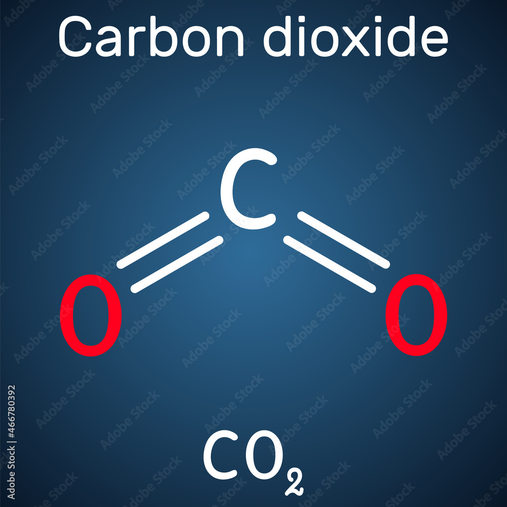Image vectorielle Stock Carbon dioxide, CO2 molecule. It is carbonic ...