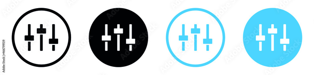 sound volume level icon, control panel slide icon, sound controller ...