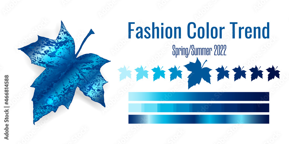 Fashion color trend Spring-Summer 2021-2022. Colour palette with ...