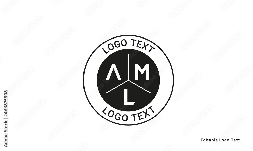 Vintage Retro AML Letters Logo Vector Stamp Stock Vector | Adobe Stock