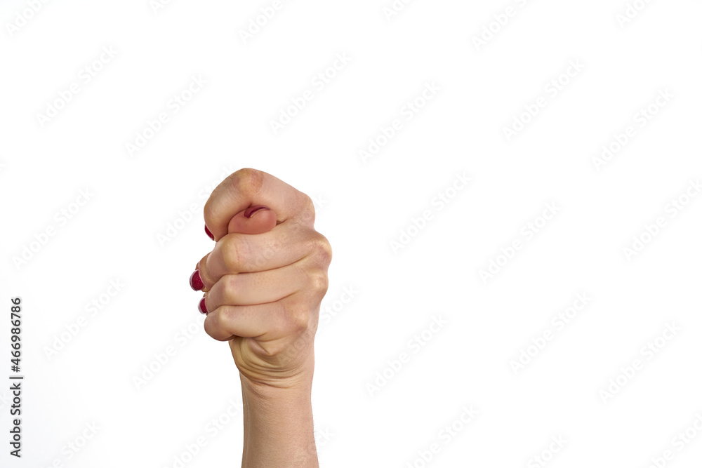 separated fig sign - hand gesture isolated on white background Stock ...