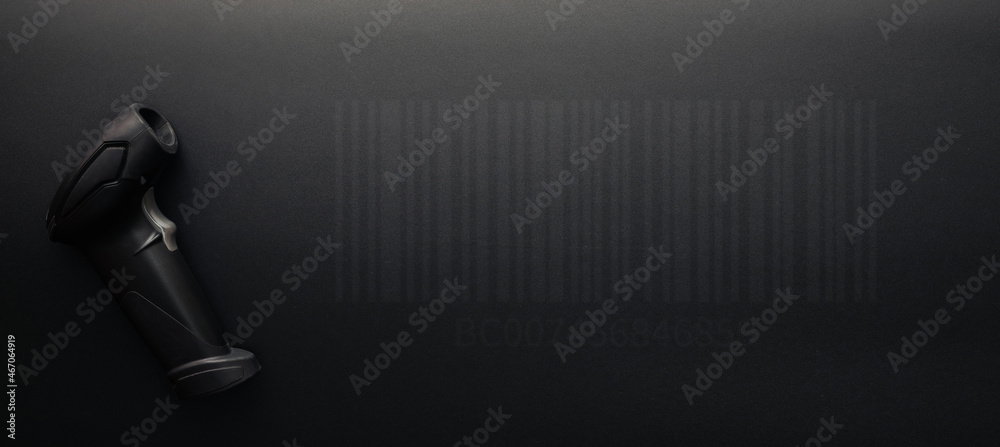Barcode concept. Retail label barcode scan. Reader laser scanner for ...