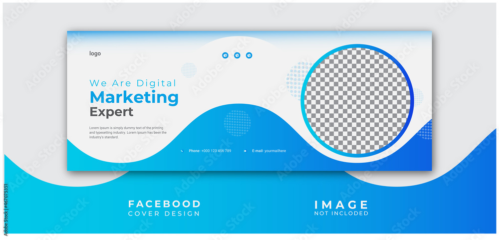 Facebook cover banner template, Digital marketing Facebook cover page ...